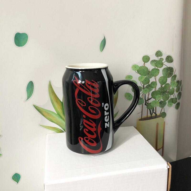 300ml Ceramic Cup Can Coke Milk Coffee Mug Red Bee... – Grandado
