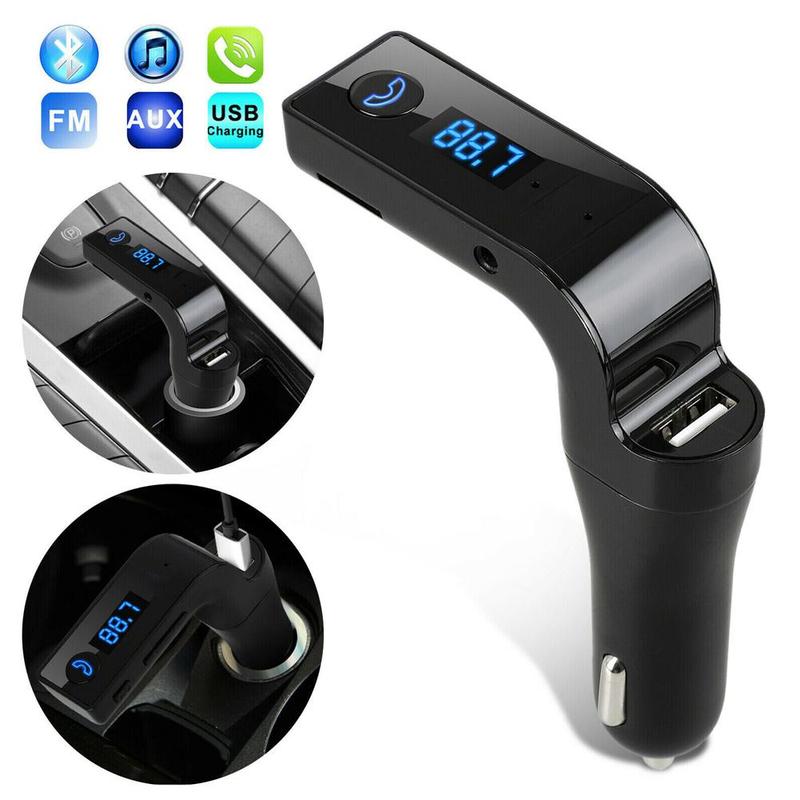 Wireless FM Transmitter G7 Auto Bluetooth AUX Blue... – Vicedeal