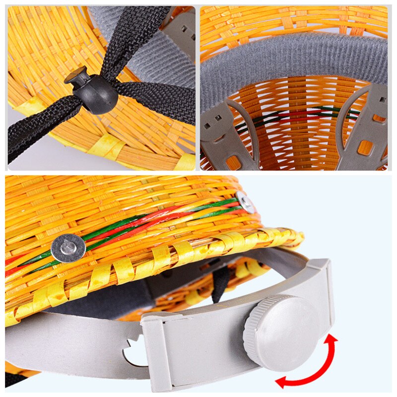 Safety Helmet Bamboo Braid Summer Breathable Man C... – Grandado