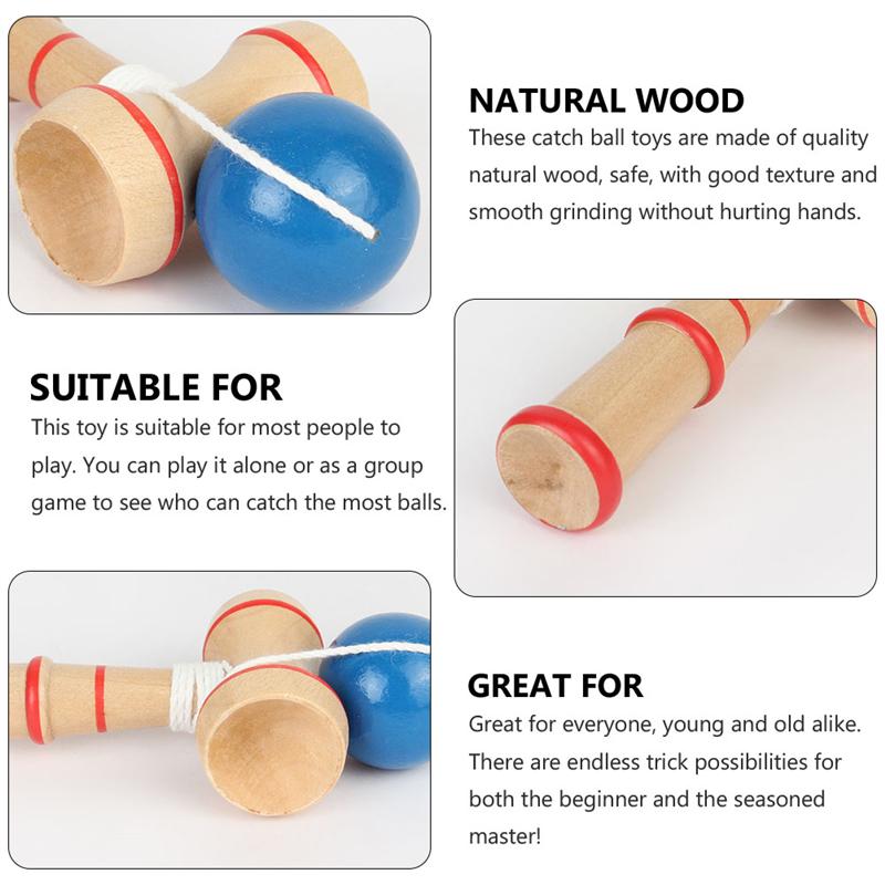 2pcs Kendama Toy Educational Toy Wooden Hand-eye C... – Grandado