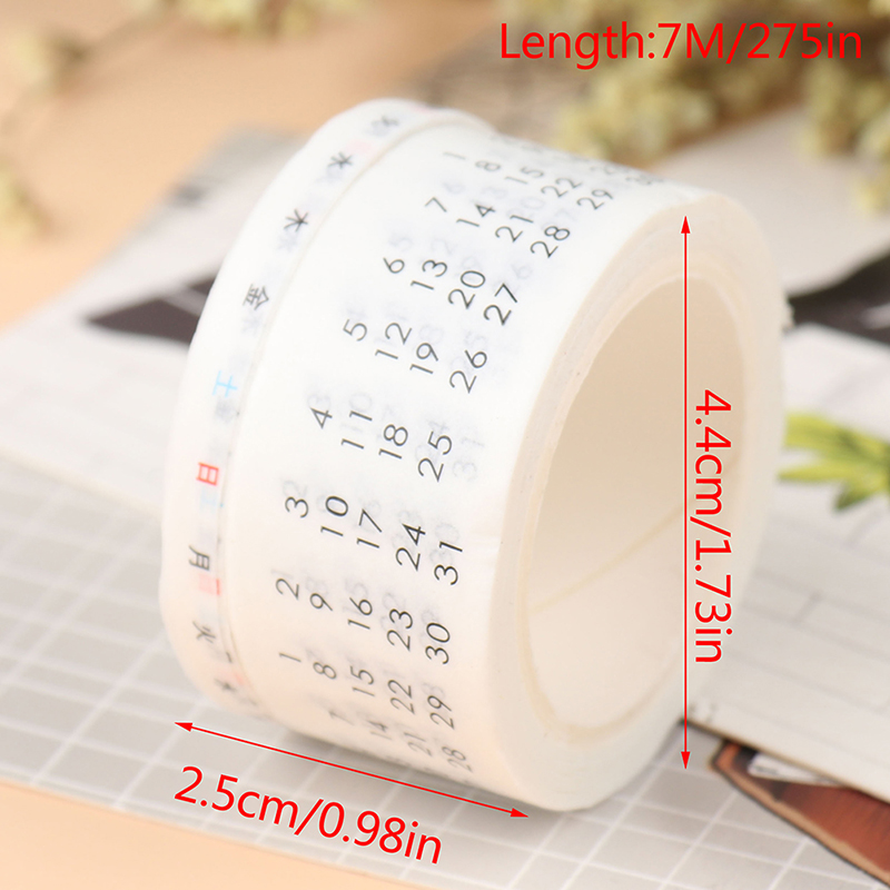 1Pc Datum Week Kalender Washi Tape Planner Afplakb... – Grandado