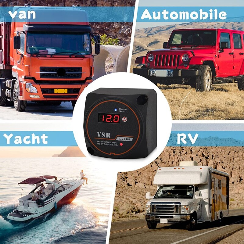 -Digital Display 12V 140A Dual Battery Smart Isola... – Vicedeal