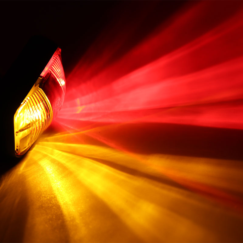 Waterdichte Amber + Rode Led 12V/24V 2LED Auto Vra... – Vicedeal