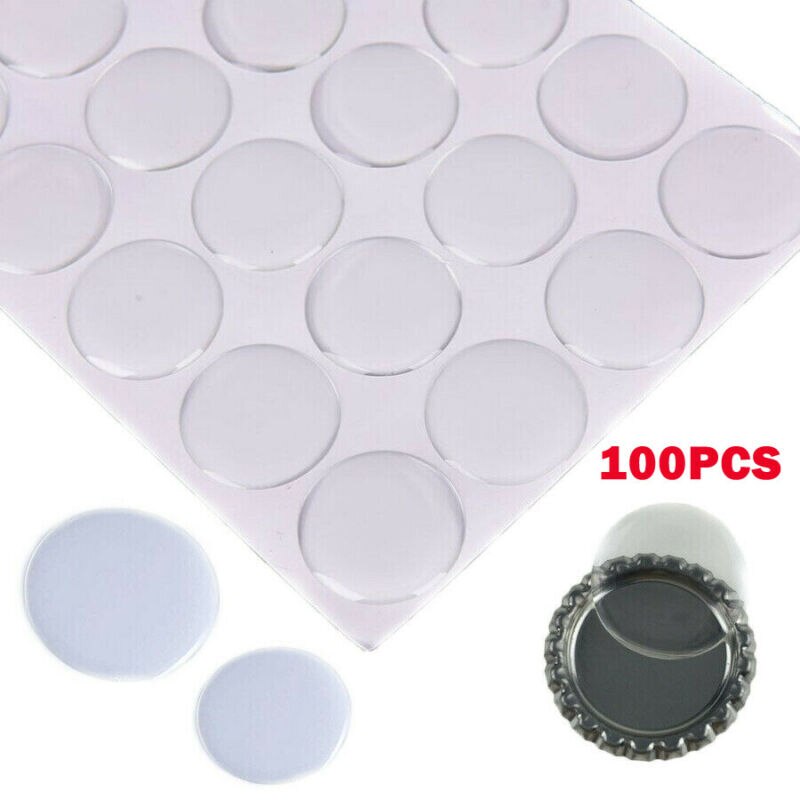 100 pcs Round 3D Resin Crystal Clear Epoxy Adhesiv... – Grandado