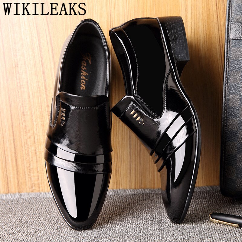 Office Shoes Men Luxury Italian Dress Loafers Mens... – Grandado