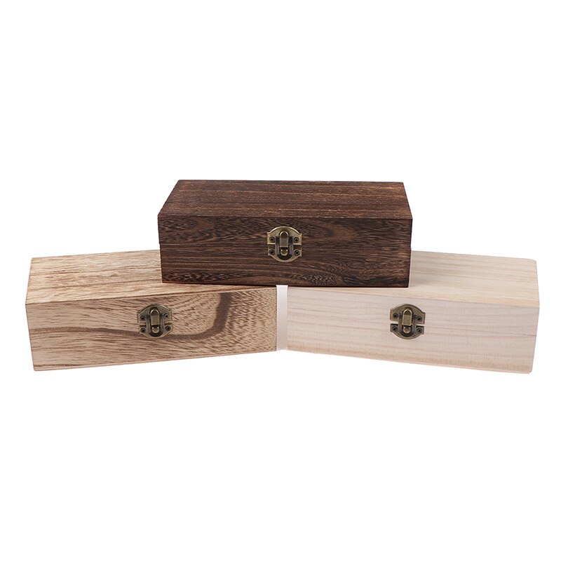 Retro Jewelry Box Desktop Natural Wood Clamshell S... – Grandado