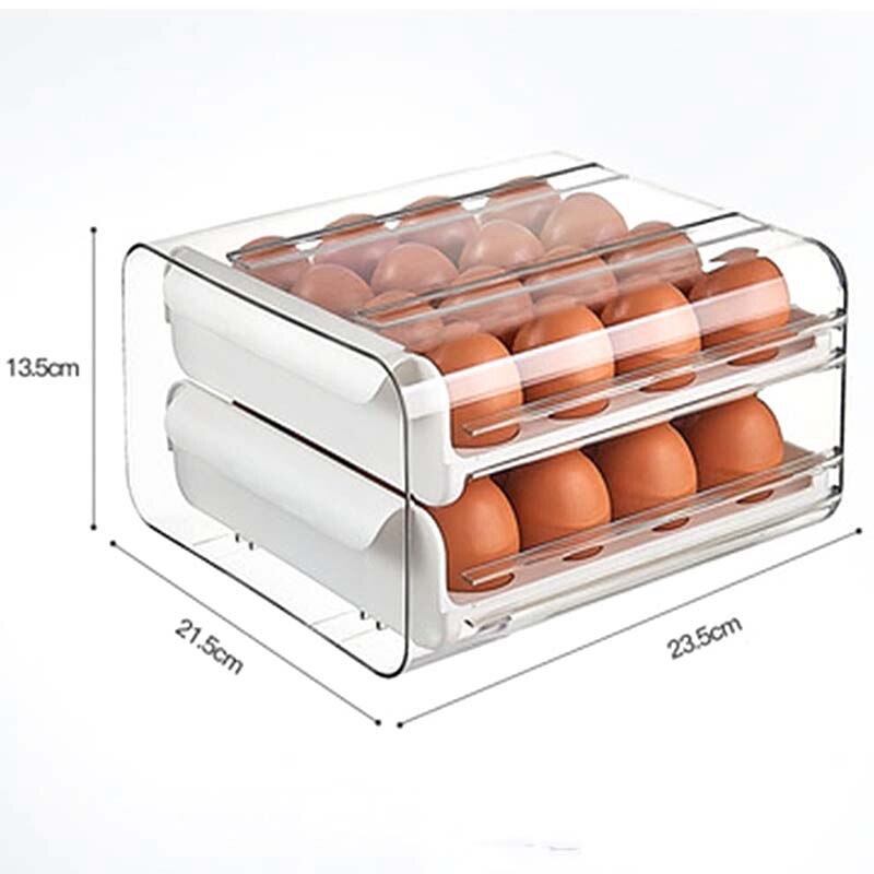 32 Grid Egg Storage Double-Layer Drawer Type Egg B... – Vicedeal