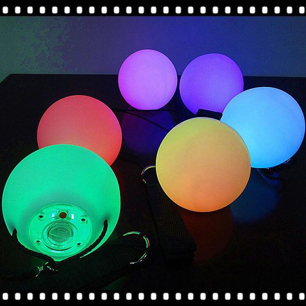 RGB glow LED POI thrown balls for belly dance hand... – Vicedeal