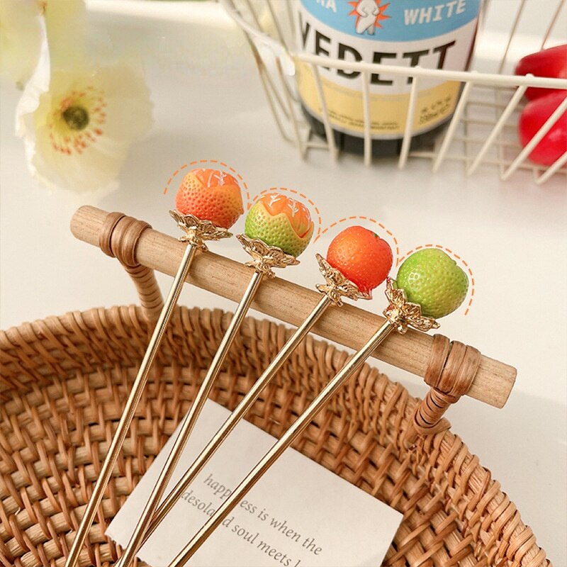 Antique Simple Hairpin Daily Sweet Cute Fruit Hair... – Grandado