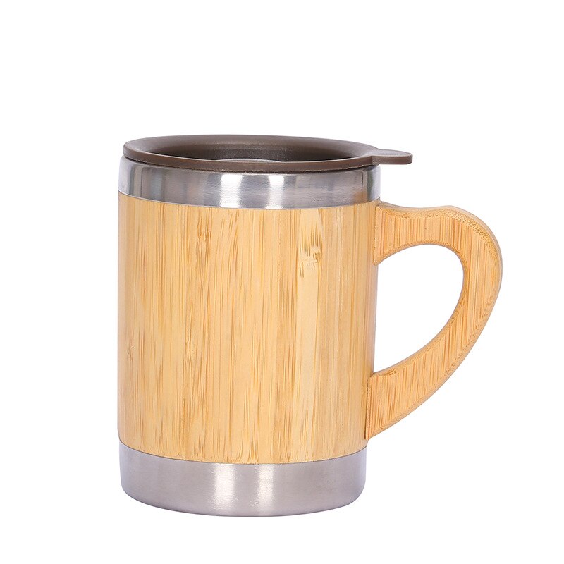 300ml naturliga bambu rostfritt stål kaffemugg iso... – Vicedeal
