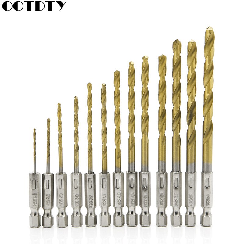 13pcs Hex Shank Quick change Cobalt Drill Bit Set ... – Grandado