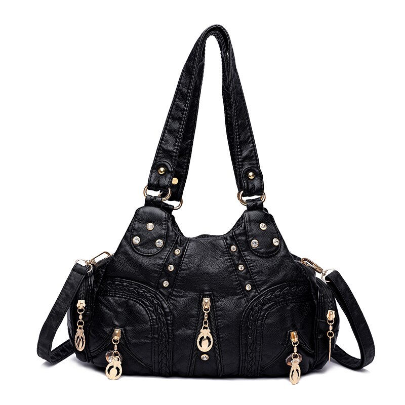 Retro Weave Pattern Soft Leather Female Shoulder M... – Grandado