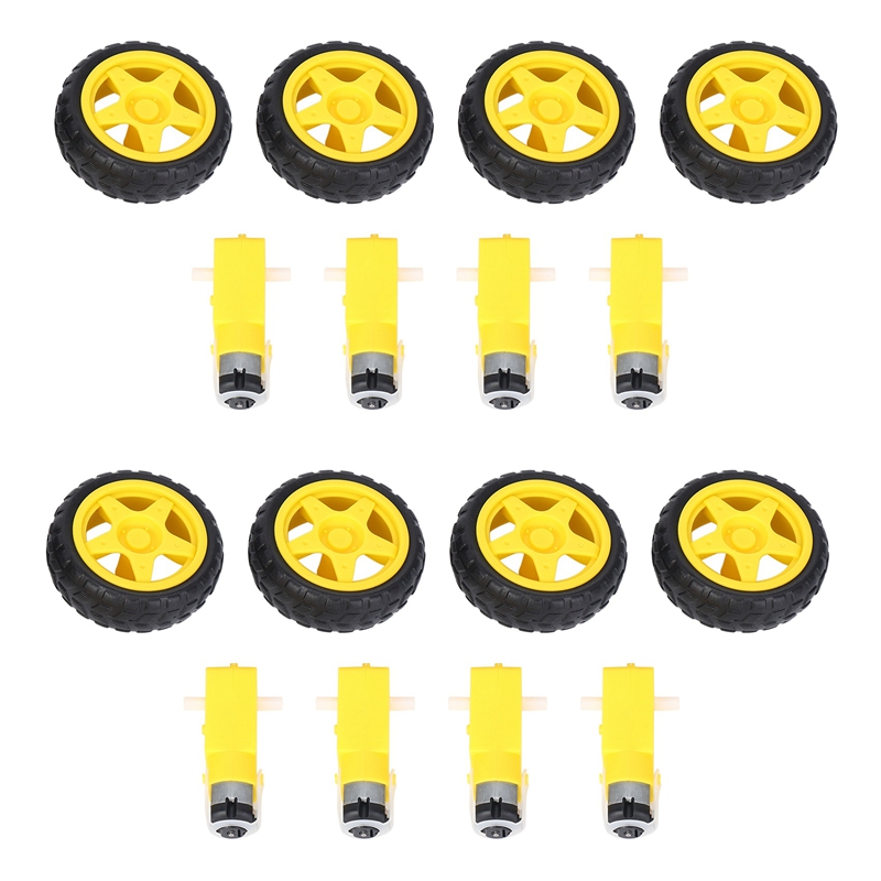 8 Pcs For Arduino Smart Car Robot Plastic Tire Whe... – Grandado
