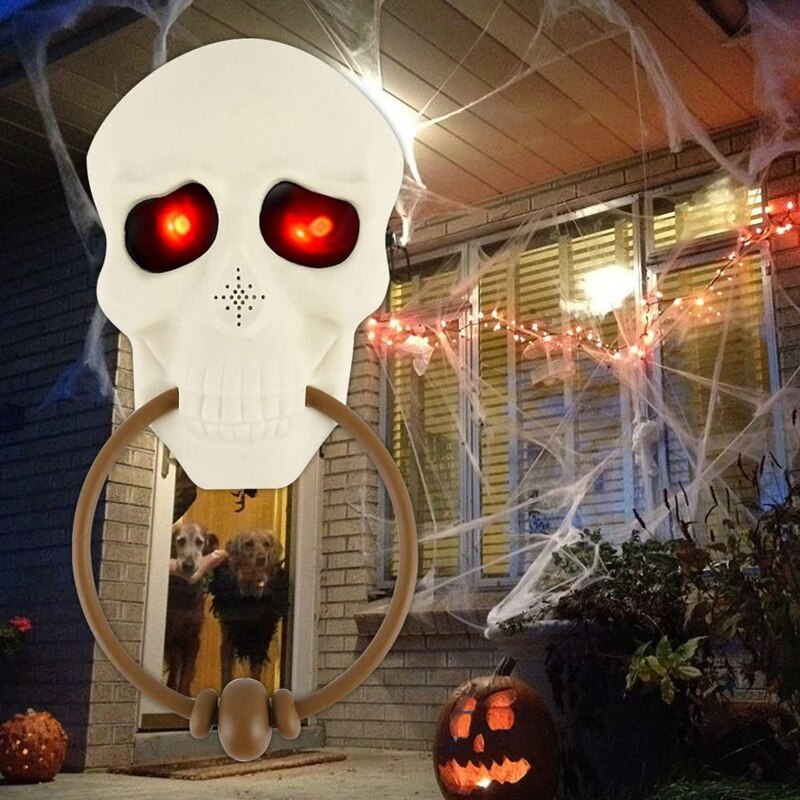 Halloween Horror Doorbell Skull Ghostly with Light... – Grandado