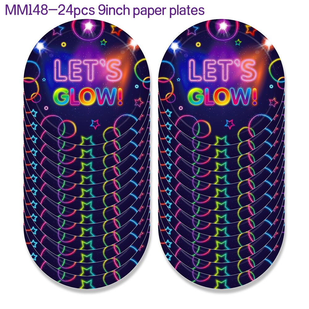 25pcs Glow Crazy Disco Music Birthday Party Paper ... – Vicedeal
