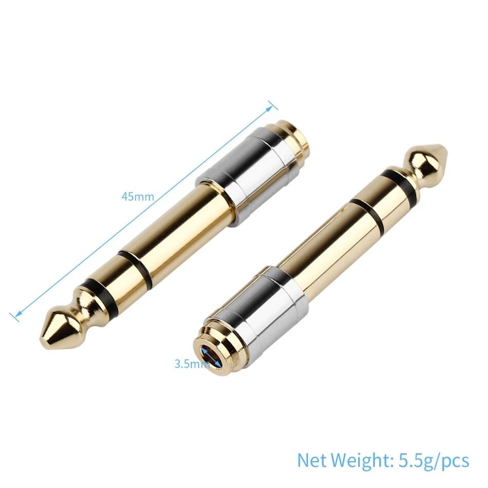 6.35mm To 3.5mm Converters 1/4" Male 1/8"... – Grandado