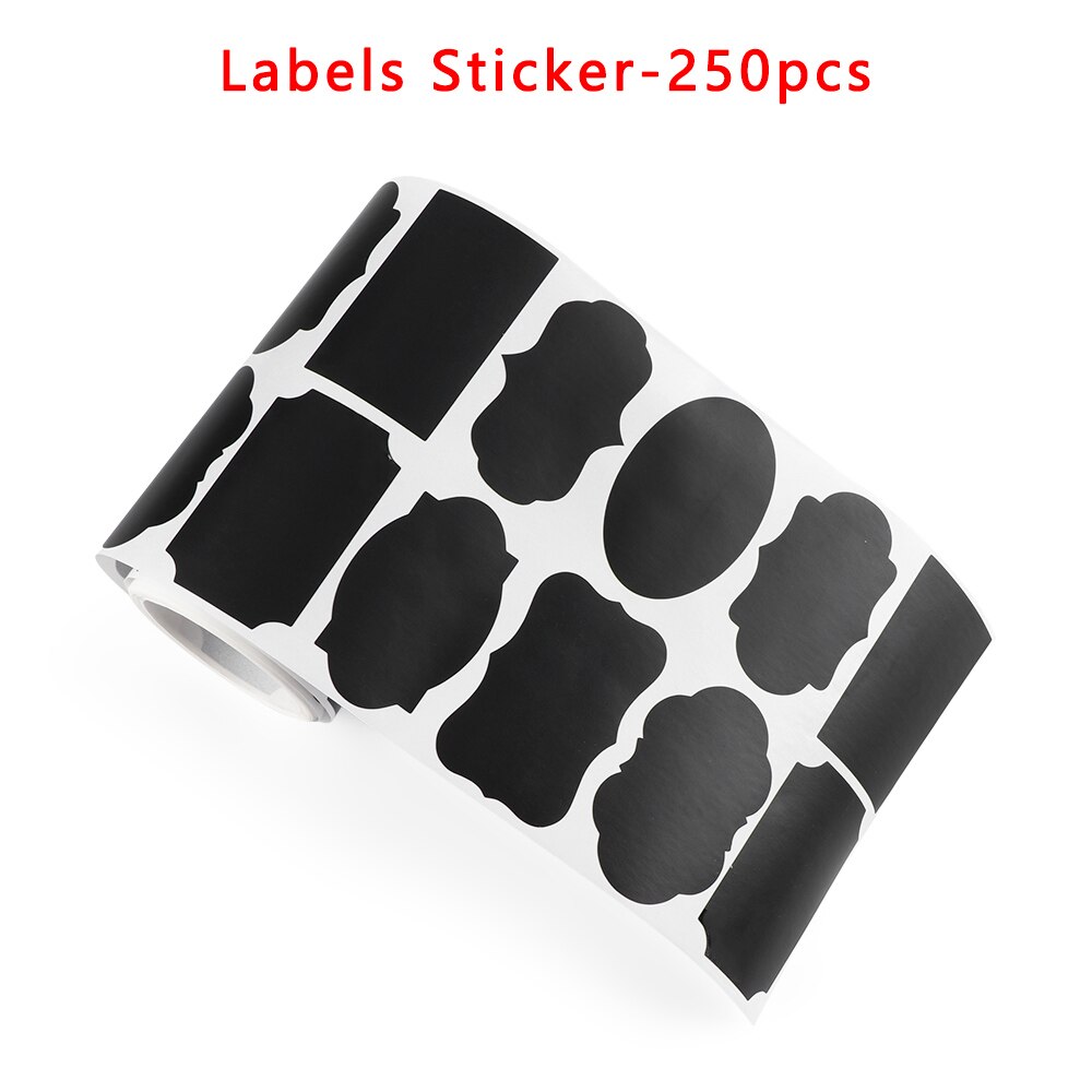 120Pcs/roll Black Waterproof Labels Stickers Black... – Grandado