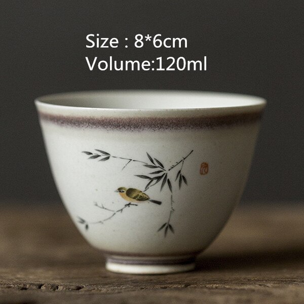 Vintage Tea Bowl 120ml Ceramic Tea Master Cup Hand... – Grandado