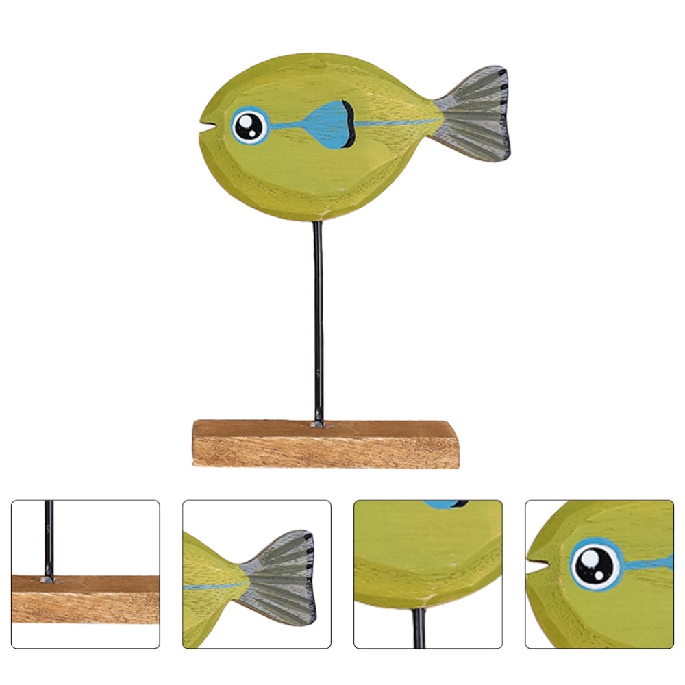 Christmas Fish Shape Table Wooden Craft Decor Love... – Grandado