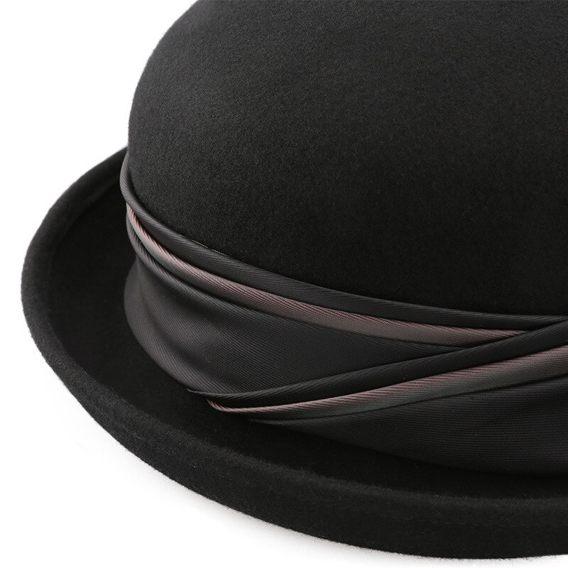 Women's Classic Black Derby Hat Winter Ladies ... – Grandado