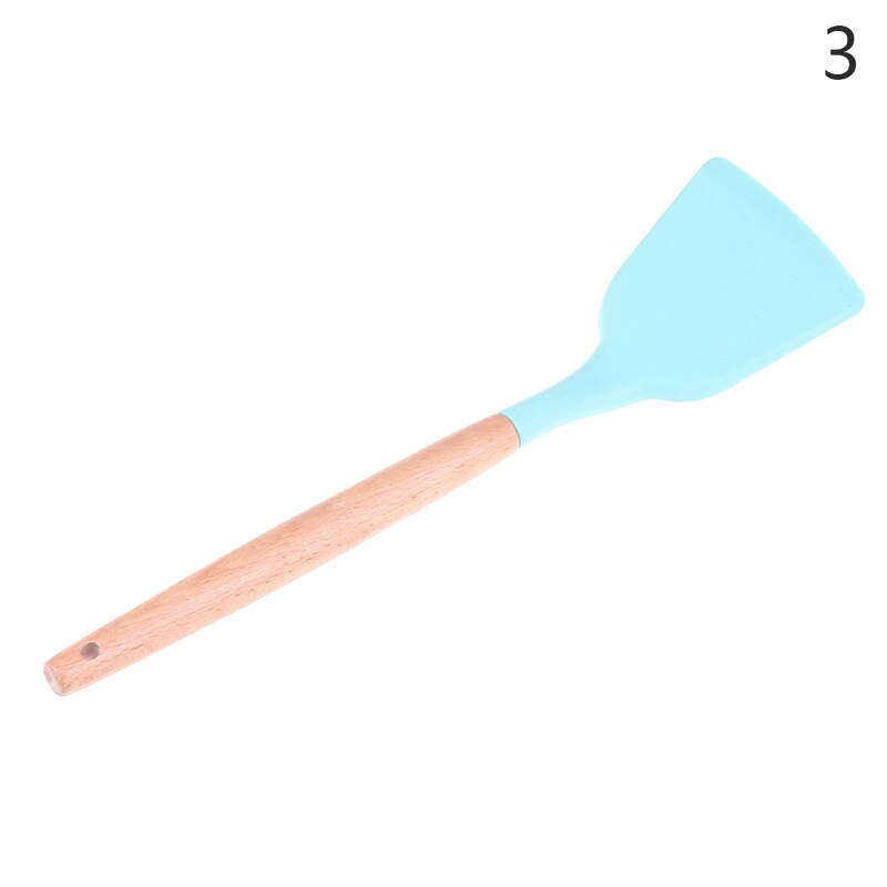 Silicone Wood Turner Soup Spoon Spatula Brush Scra... – Vicedeal