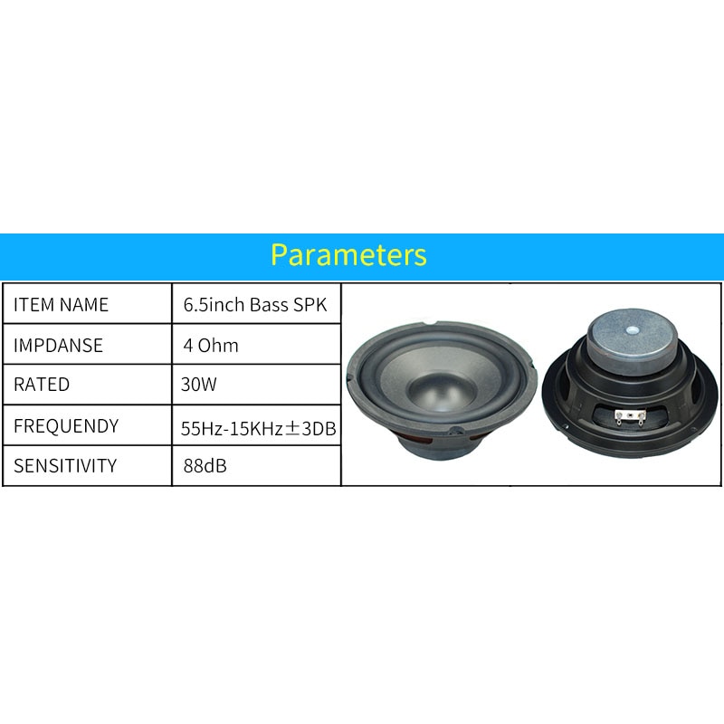 UNISIAN 6.5 Inch Midrange Bass Speaker 6.5" 4... – Grandado