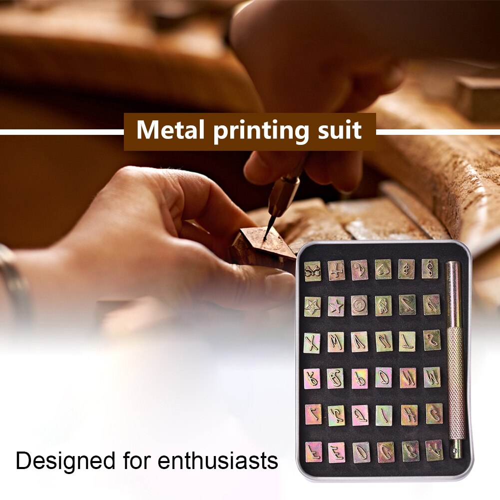 37pcs Metal Alphabet Symbol Punch Seal DIY Leather... – Vicedeal