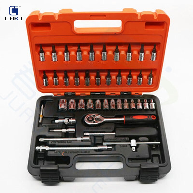 46 PCS/Set Household Hand Tool Kit Wrench Screwdri... – Grandado