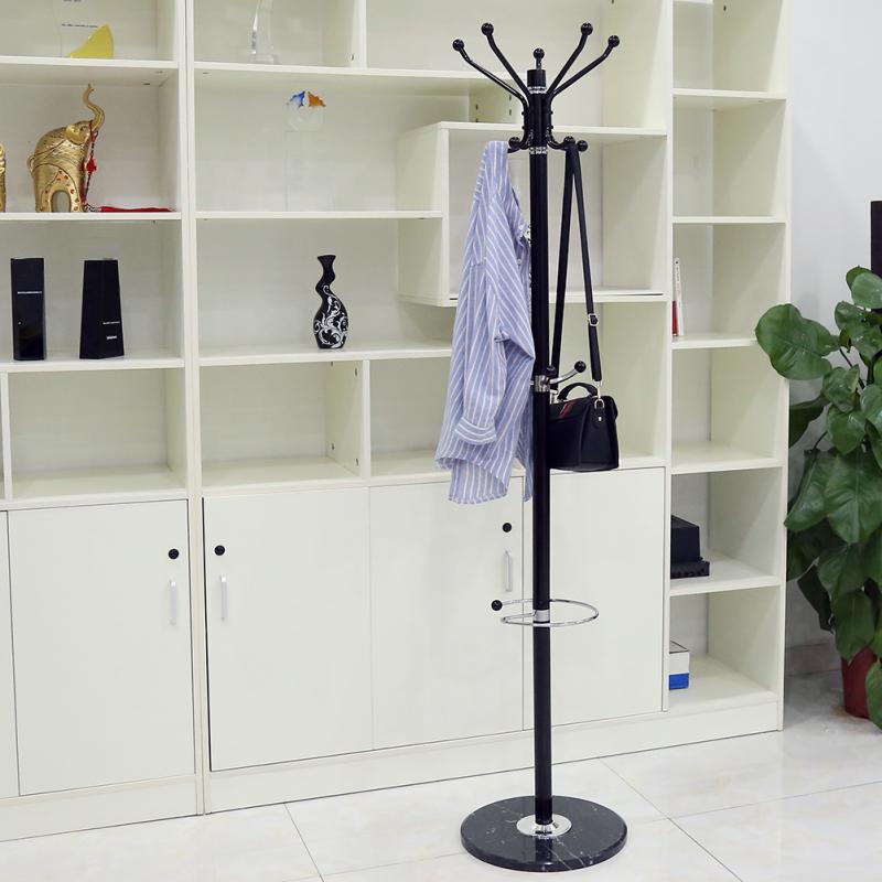 Modern Black Fixed Hall Stand Coat Rack With Umbre... – Grandado