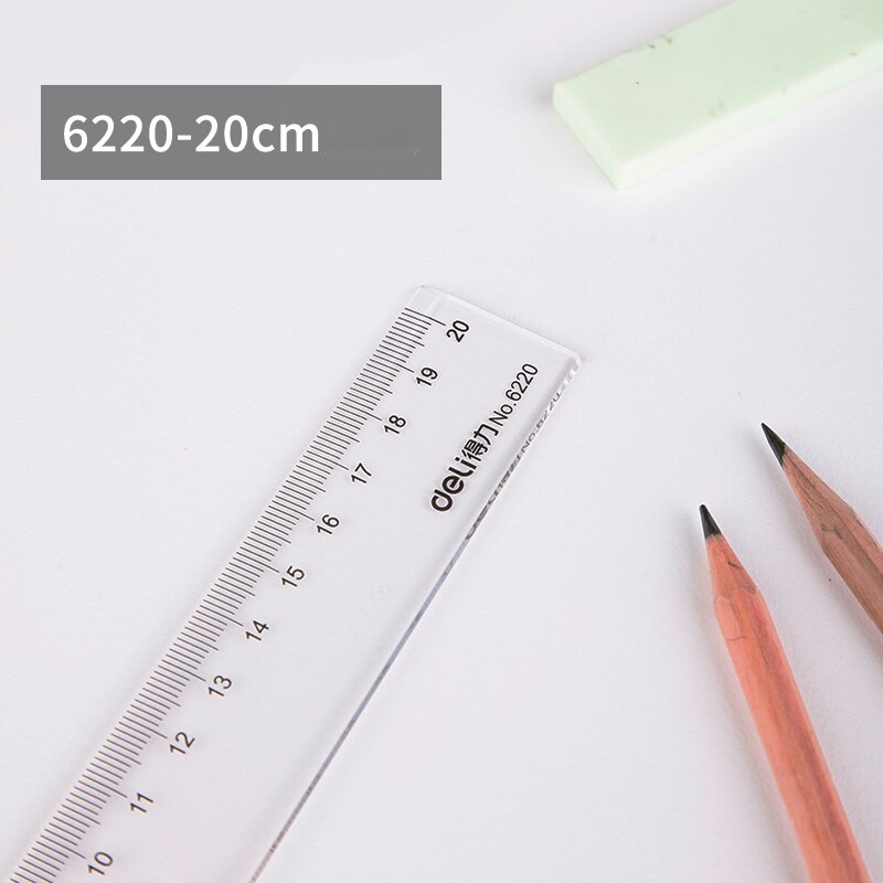 Deli Multi-standard Plastic Ruler Durable 20cm/30c... – Grandado