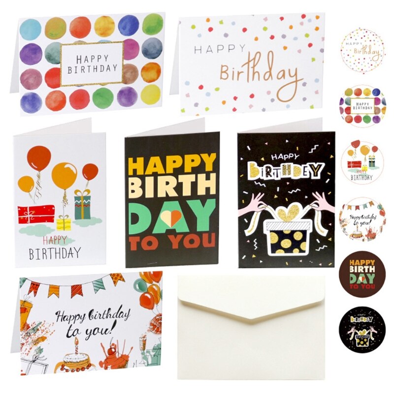 30 Sets Happy Birthday Greeting Cards Paper Envelo... – Grandado