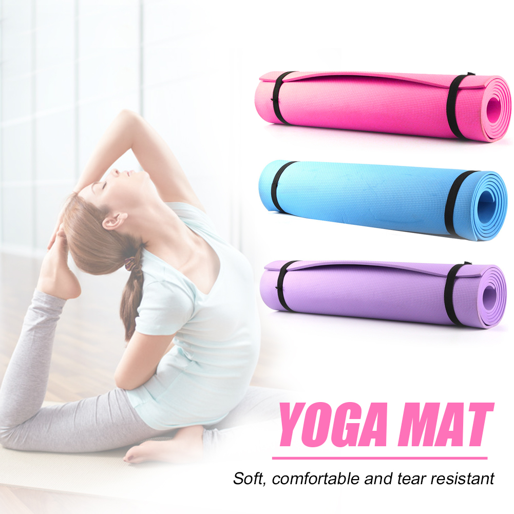 4mm/6mm Thick EVA Yoga Mat All Purpose Non-Slip Gy... – Vicedeal