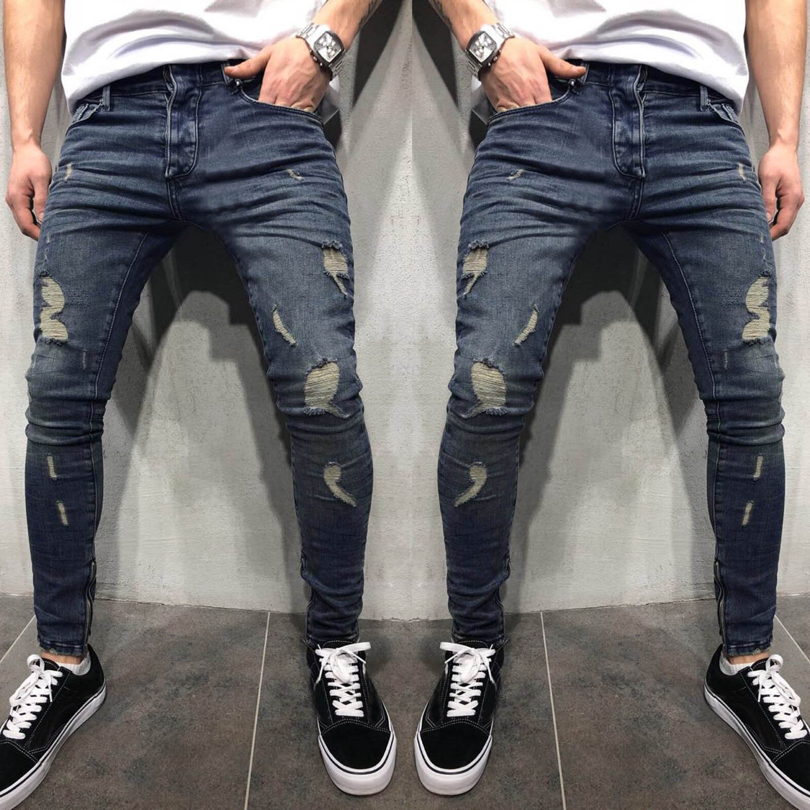 Men's Spring And Summer Ripped Casual Jeans Mens C... – Grandado