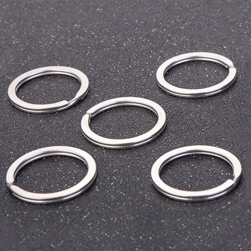30/50pcs 25mm 30mm Polished Silver Color Keyring K... – Grandado