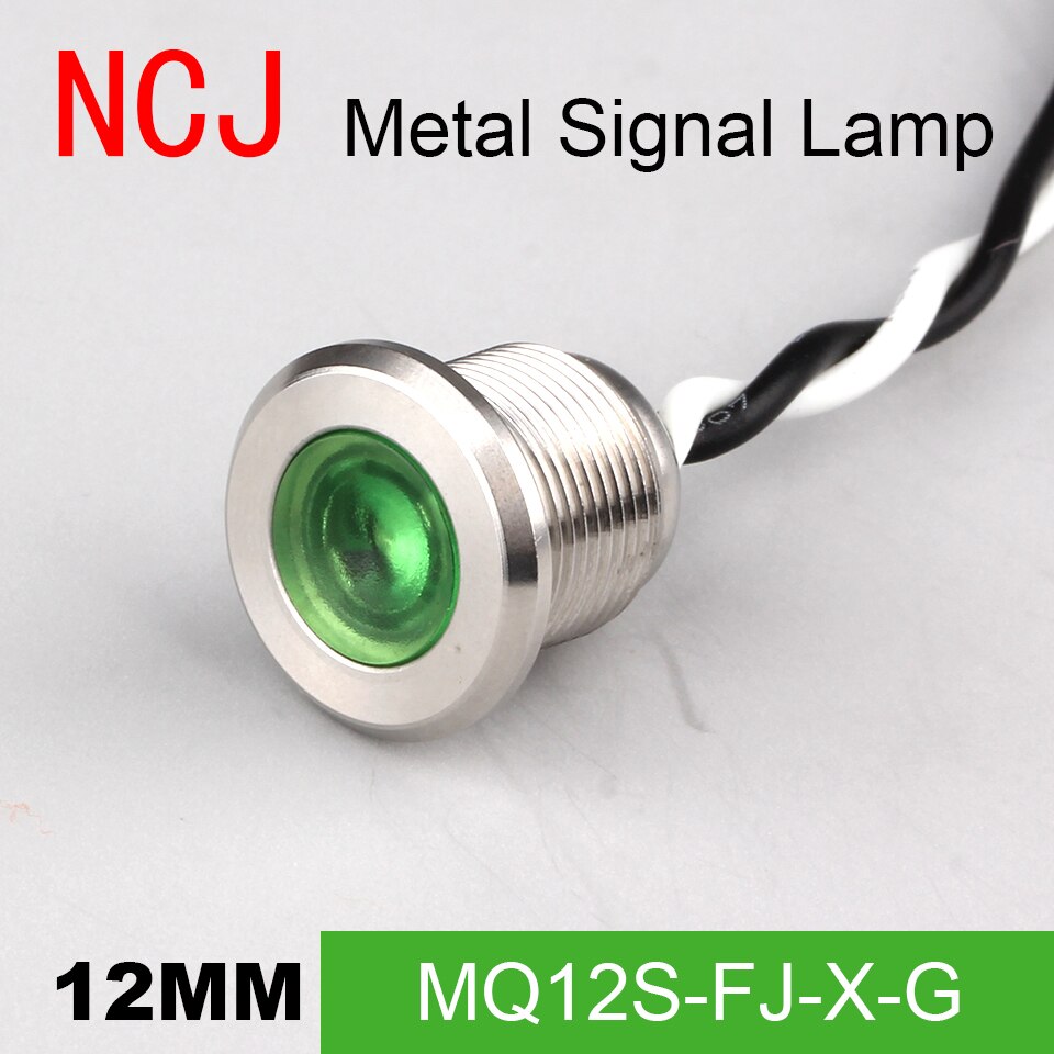 NCJ 12mm Metal LED Signal lamp Indicator pilot War... – Grandado