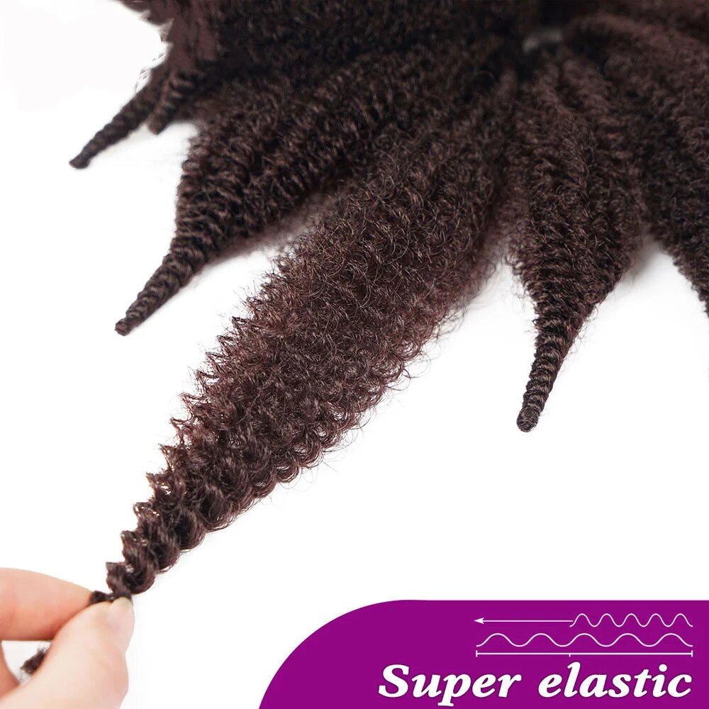 8 Inch Afro Short Crochet Marley Braids Hair Synth... – Grandado