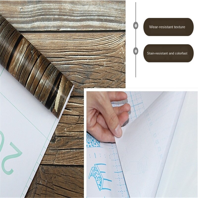 retro 3Dsimulation wood board wood grain stickers ... – Grandado