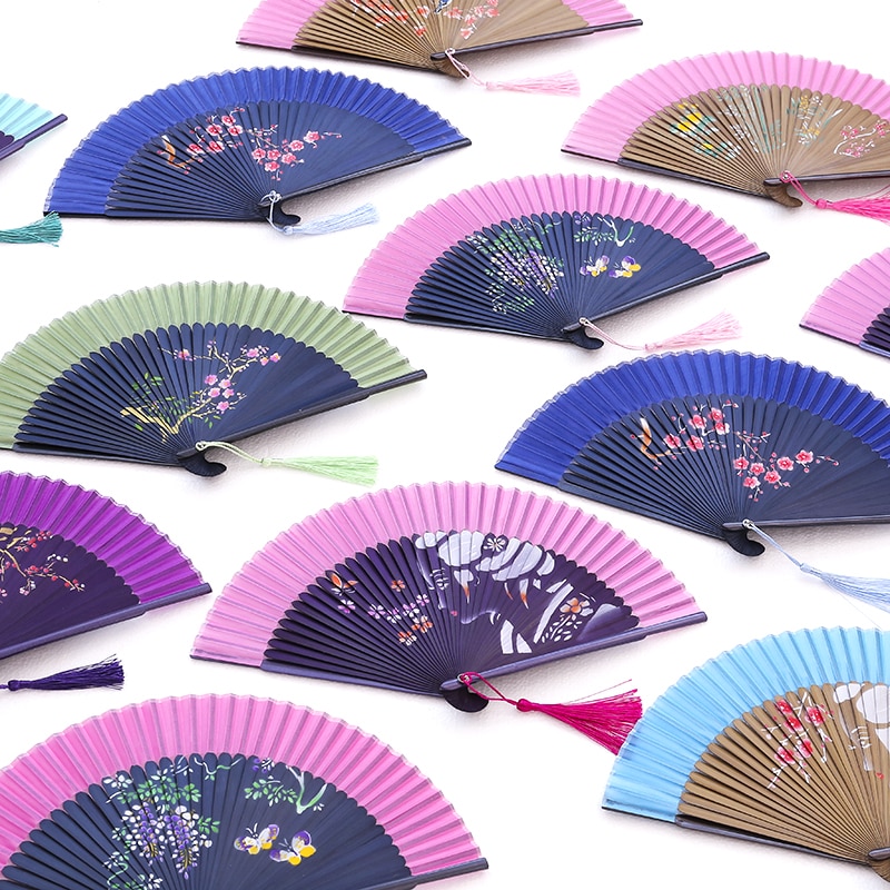 Damen Handwerk Seide Fan Sommer tanzen Leistung Ho... – Grandado