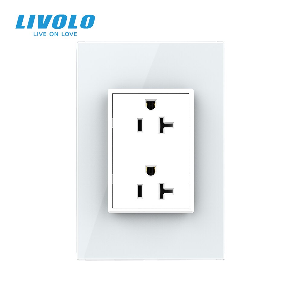 Livolo US standard 20A Wall Power Socket, Double 3... – Grandado