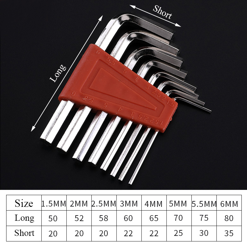 Llave Allen tipo L, llave métrica de pulgadas, lla... – Grandado