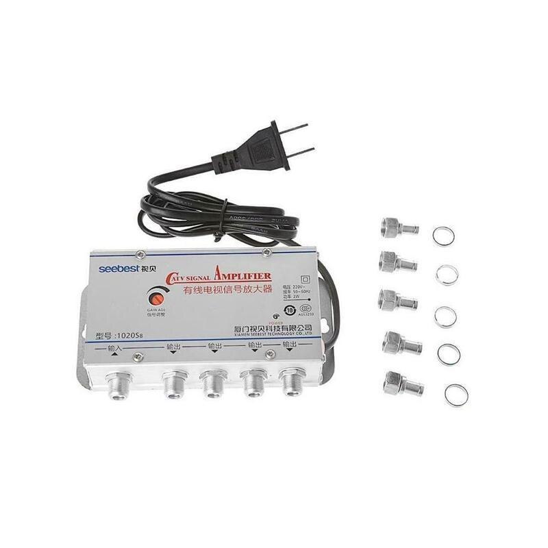 US Plug CATV Signal Amplifier 4 Way CATV VCR TV An... – Grandado