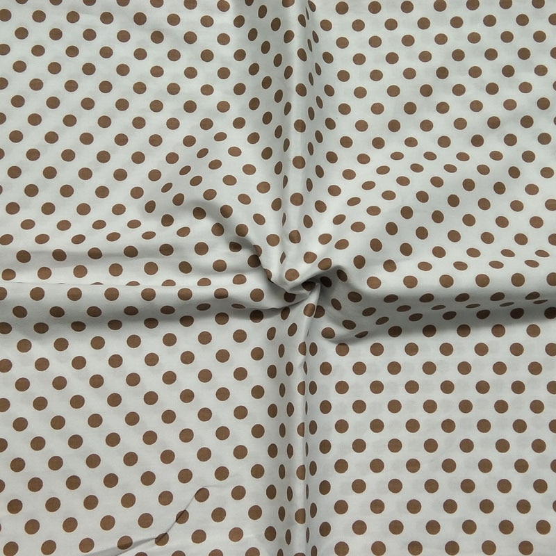 Royal Brown Polka Dot Printed 100% Cotton Fabric 5... – Vicedeal