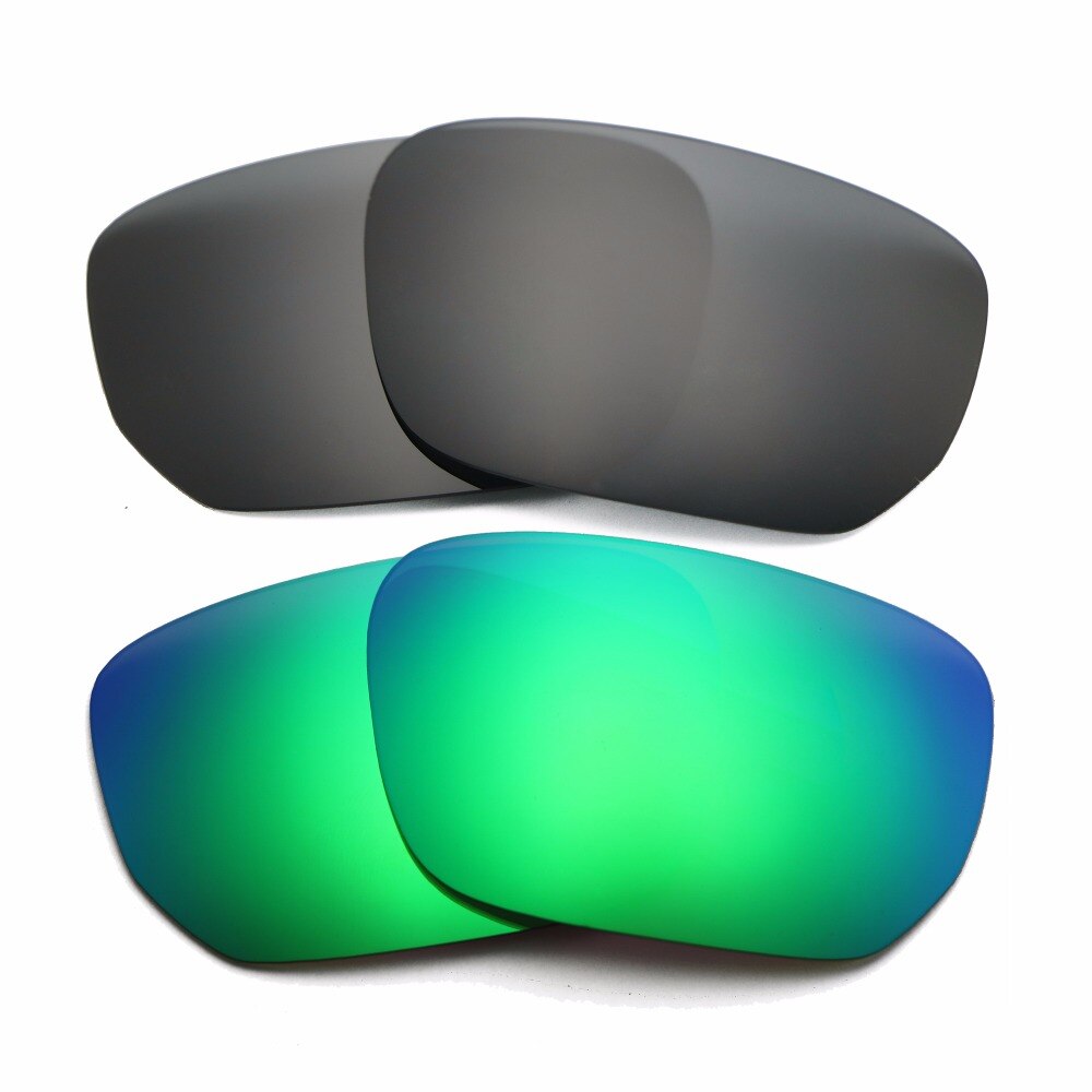 Black & Green Mirrored Polarized Replacement Lense... – Grandado