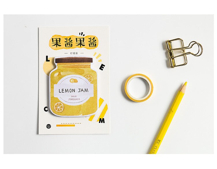 Kawaii Leuke Perzik Jam Stickers Bookmark Marker M... – Grandado