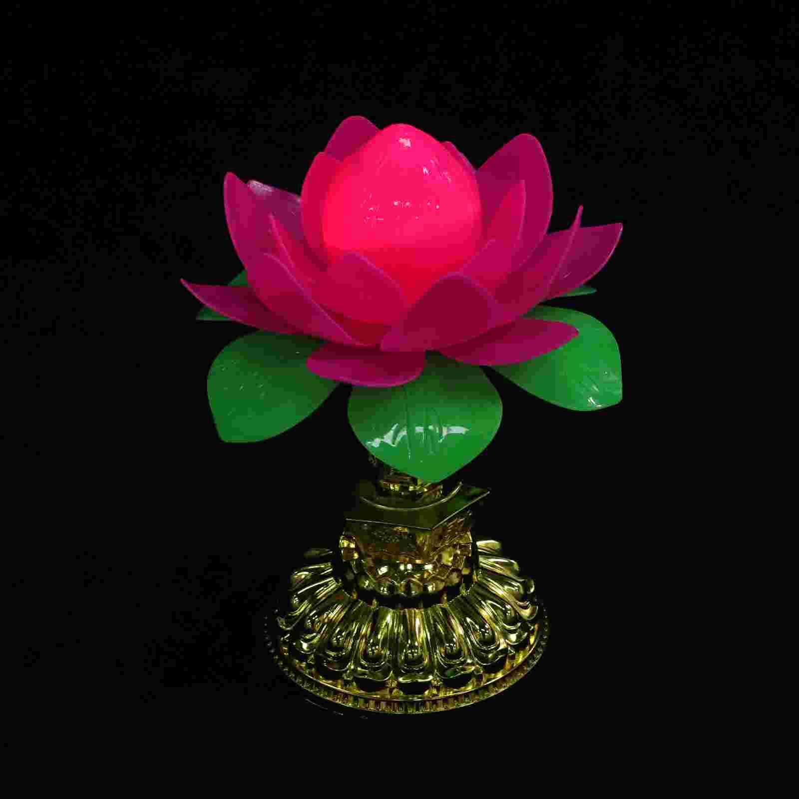 Realistic LED Lotus Light Lamp Tabletop Lotus Elec... – Grandado