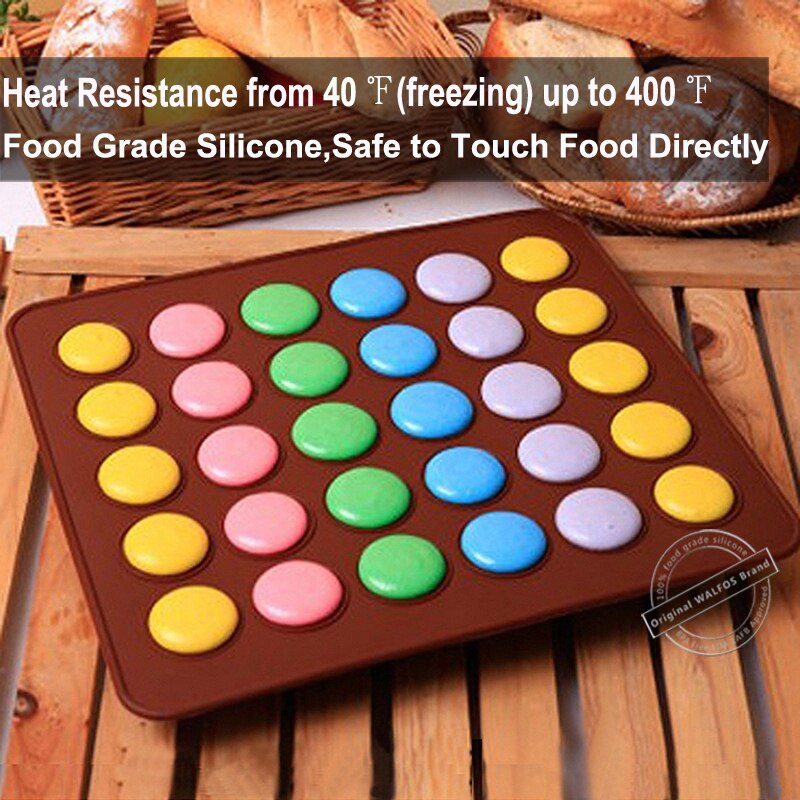 WALFOS 1 PC 30 Holes Macarons Mat Round Shape Sili... – Vicedeal