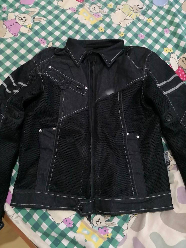 MEN'S MOTORCYCLE DENIM MESH SUMMER RIDING JACKET B... – Vicedeal