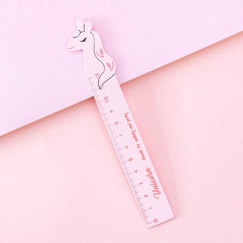 Skawaii Unicorn Cartoon Wooden Ruler Stationery Fo... – Grandado