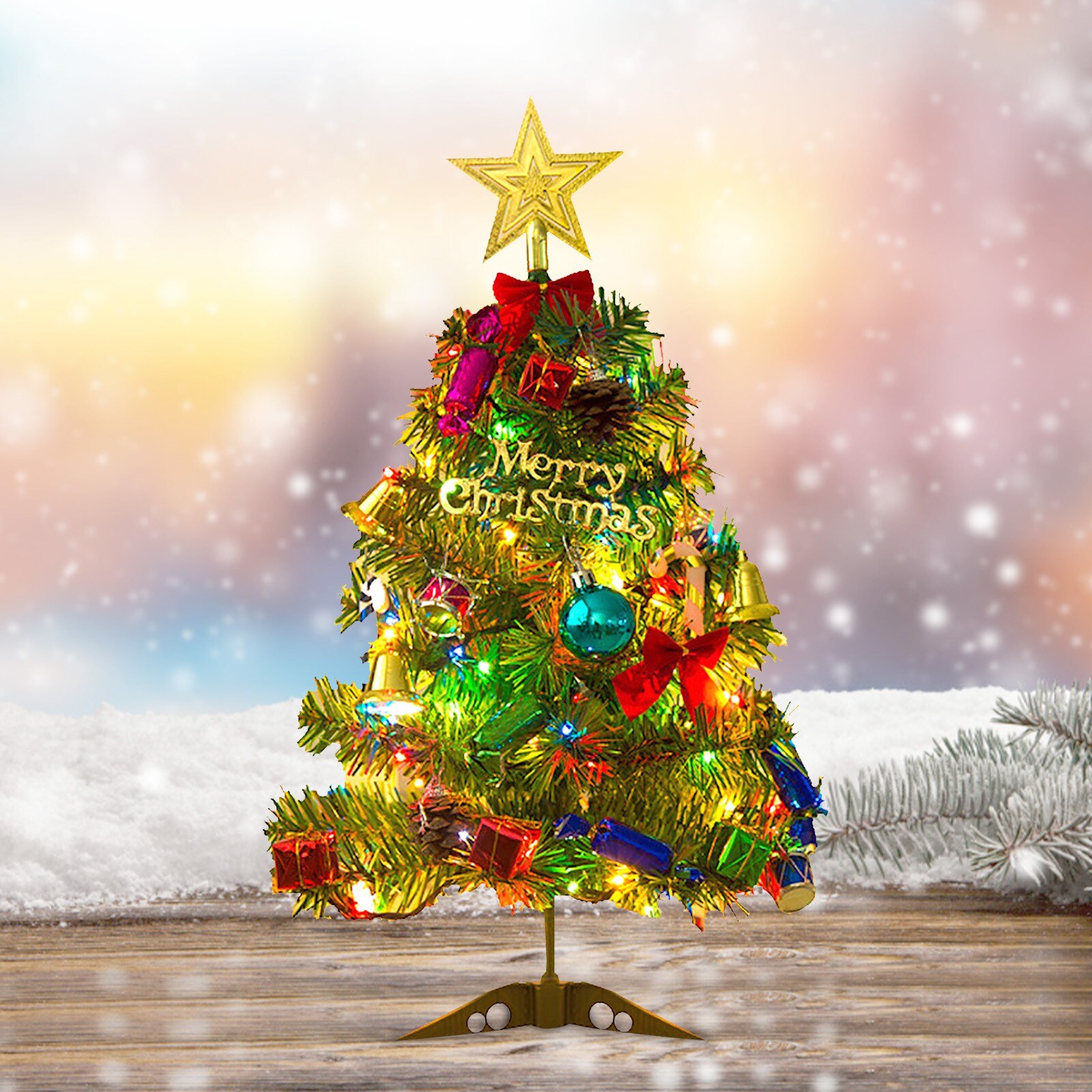 Mini Desktop Kerstboom Vrolijk Kerstfeest Decorati... – Vicedeal