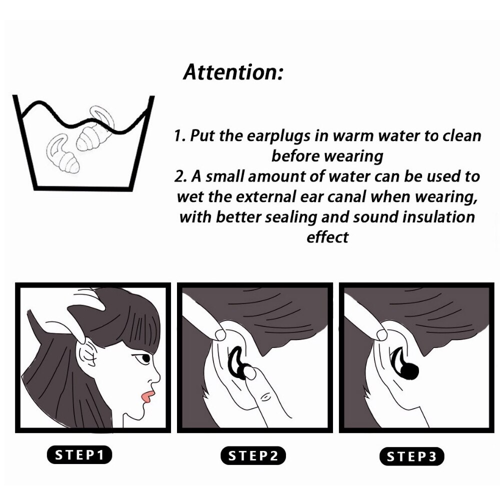 1 Pair Sleeping Ear Plugs Noise Reduction Mute Ear... – Grandado